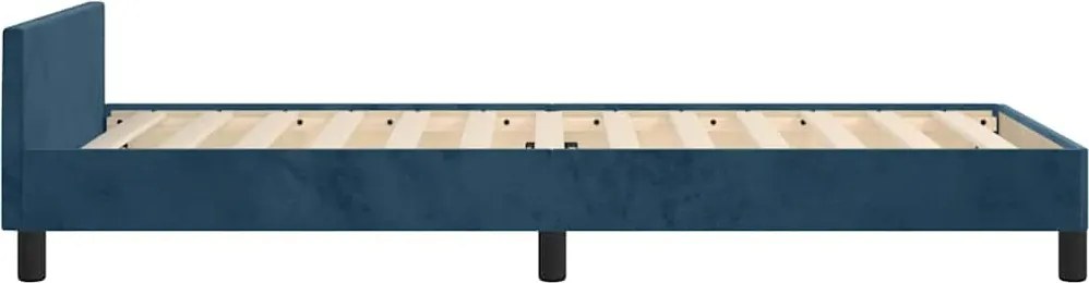 Rám postele bez matrace tmavě modrý 100x200 cm samet 3125865