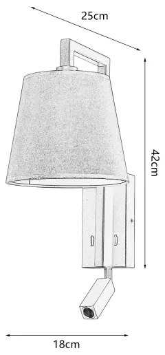 Brilagi - LED Nástěnná lampa RAYA 1xE14/40W/230V + LED/3W černá