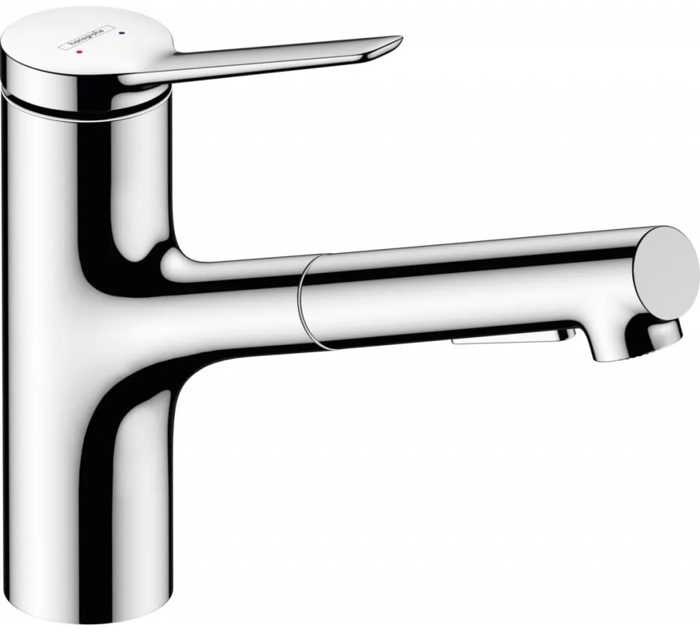 Hansgrohe Zesis M33 - Páková kuchyňská baterie 140, vytahovací sprška, 2jet, sBox light, chrom 74803000