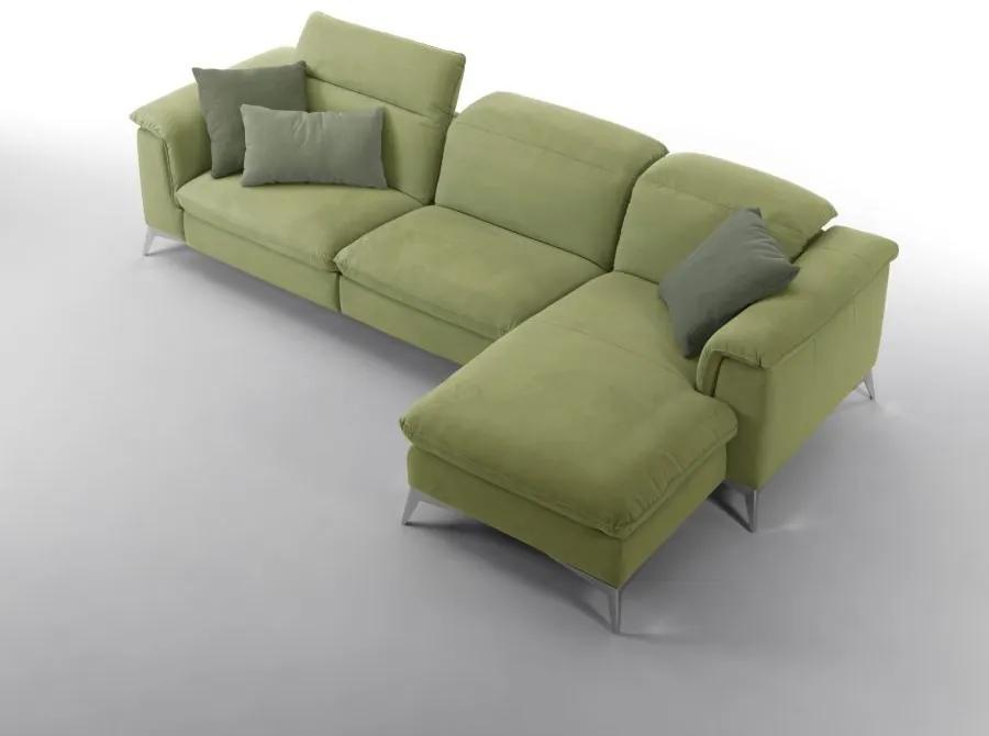 Pregio Italia sofa&relax Rohová sedací souprava SOLUTION Provedení: 2 místná + lehátko, Vzorník látek: tekno fibra 12 light pink