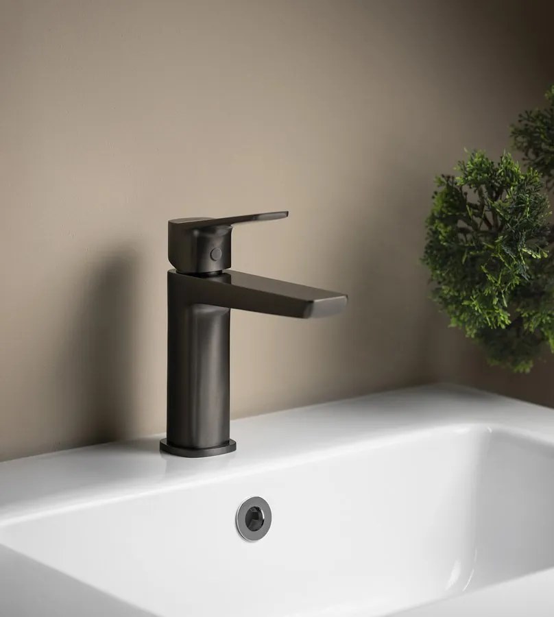Aqualine Flery umyvadlová baterie stojánková páková gun metal šedá FY002GM