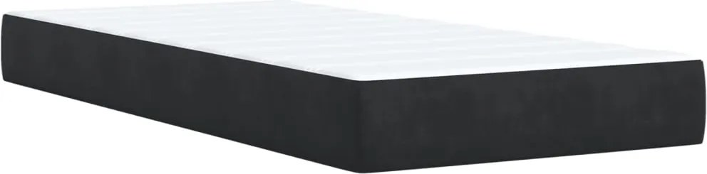 Box spring postel s matrací černá 90x200 cm samet 3290818