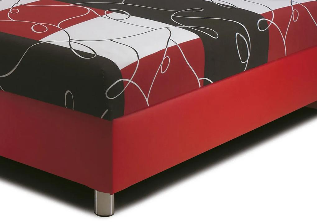 NEW DESIGN postele Čalouněná postel ELITE s čely a úložným prostorem, matrace a rošt v ceně, 110×200 cm Velikost postele: 110 × 200 cm, Strana: Pravá