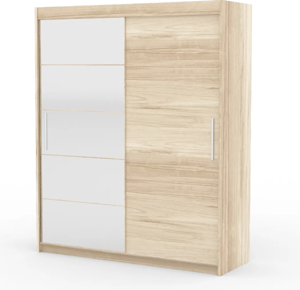 ADRK Furniture Posuvná skříň se zrcadlem ESTI 180 SW-ESI-180-S