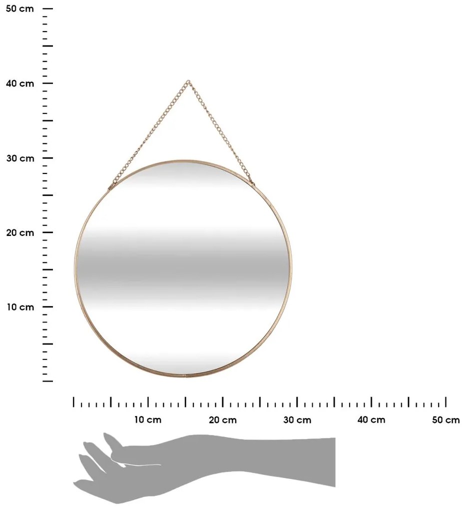 Závěsné zrcadlo Circle, zlaté, sada 3ks