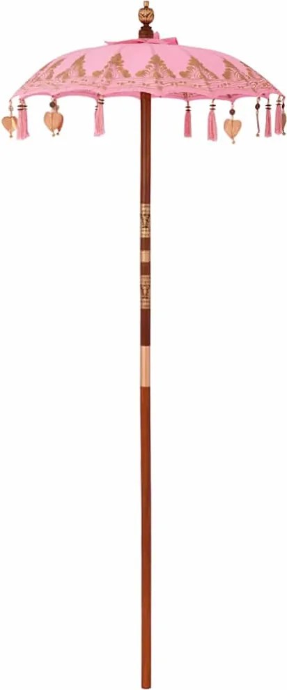 Balijský deštník se základnou Růžová 95 x 95 x 260 cm 3356917