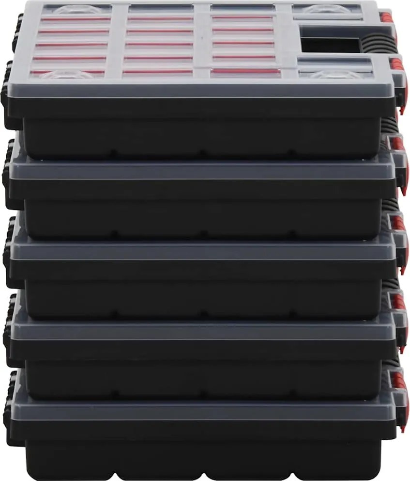 Organizéry na součástky 10 ks 34,5 x 25 x 5 cm polypropylen 3106443