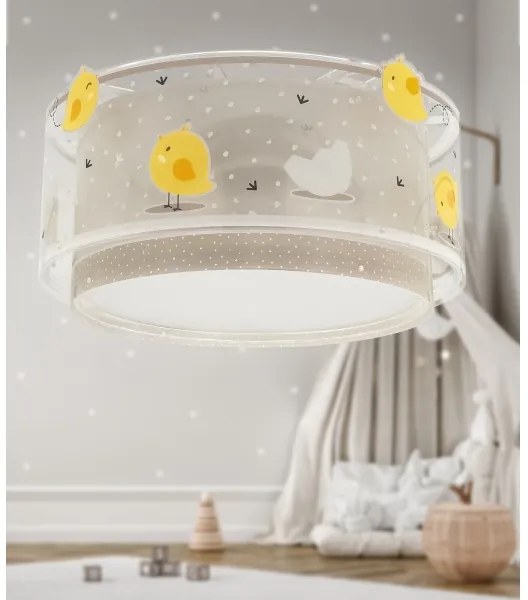 Dalber 76876 - Dětské stropní svítidlo BABY CHICK 2xE27/15W/230V
