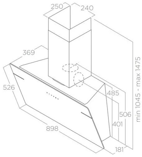 Elica PRF0117374A Komínový odsavač par