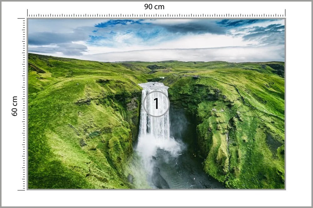 Fototapeta Letecký Pohled Na 3D Vodopád Samolepící tapety 360x240