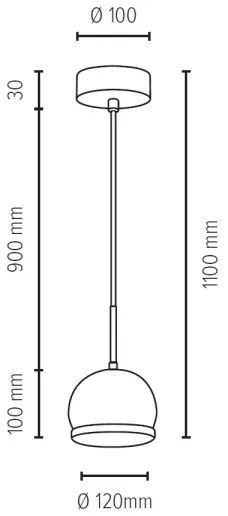 Spot-Light 5143174 - LED Lustr na lanku BALL WOOD 1xGU10/5W/230V matný dub