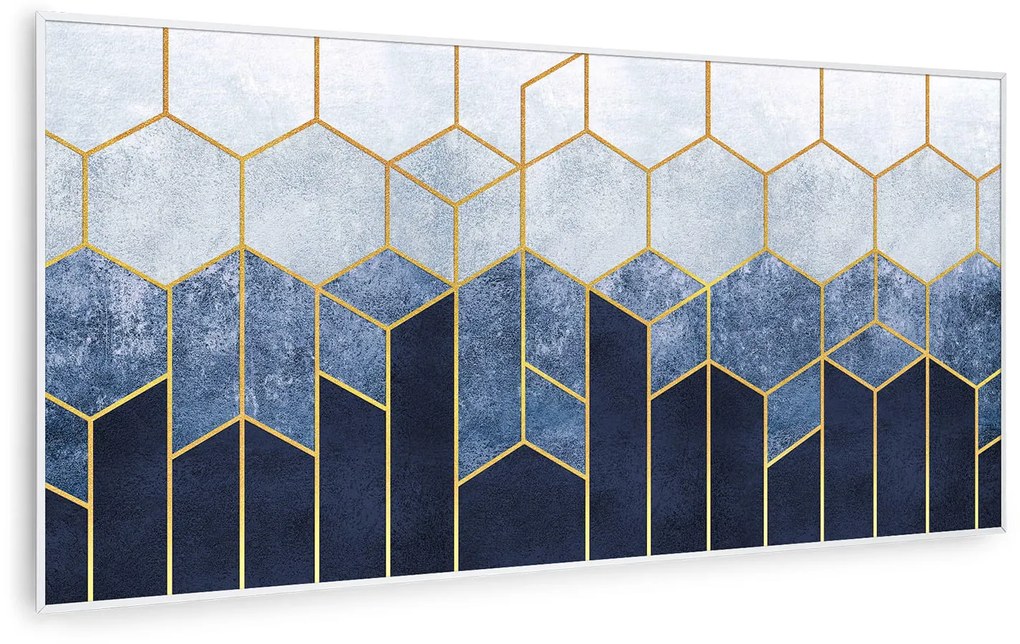 Klarstein Wonderwall Air Art Smart, infračervený ohřívač, 120 x 60 cm, 700 W, modrá čára