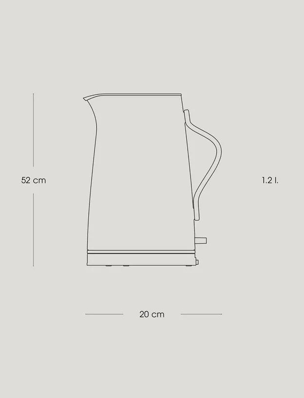 Černá rychlovarná konvice z nerezové oceli 1,2 l Emma – Stelton