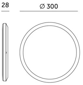 LED Koupelnové stropní svítidlo NIVERA LED/18W/230V IP54 pr. 30 cm bílá