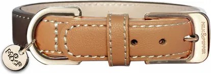 MILK&PEPPER Obojek pro psy Vendome Deluxe Marron/Camel Velikost: 45x2 cm