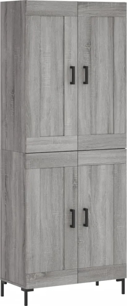 Skříň highboard šedá sonoma 69,5 x 34 x 180 cm kompozitní dřevo 3199687
