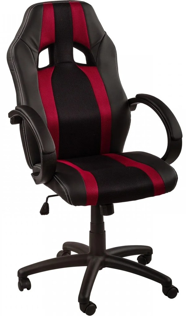 Kancelářská židle GS Series | vínovo-černá s pruhy