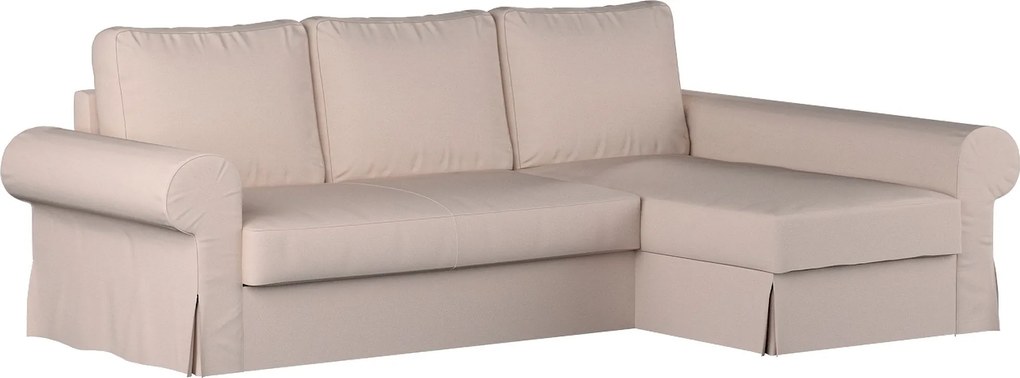Potah na pohovku IKEA Backabro rozkládací se šezlongem barva růžová látka pletený vzor