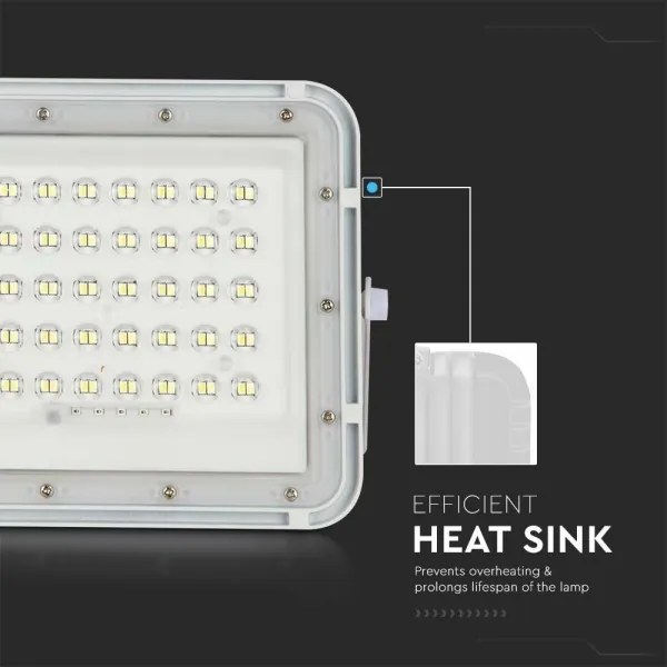 LED Venkovní solární reflektor LED/6W/3,2V IP65 6400K bílá + DO
