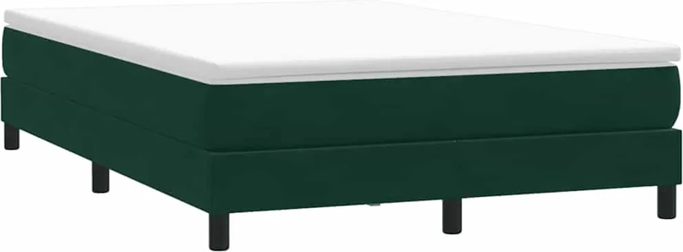 Box spring postel s matrací tmavě zelená 160x220 cm samet 3315978