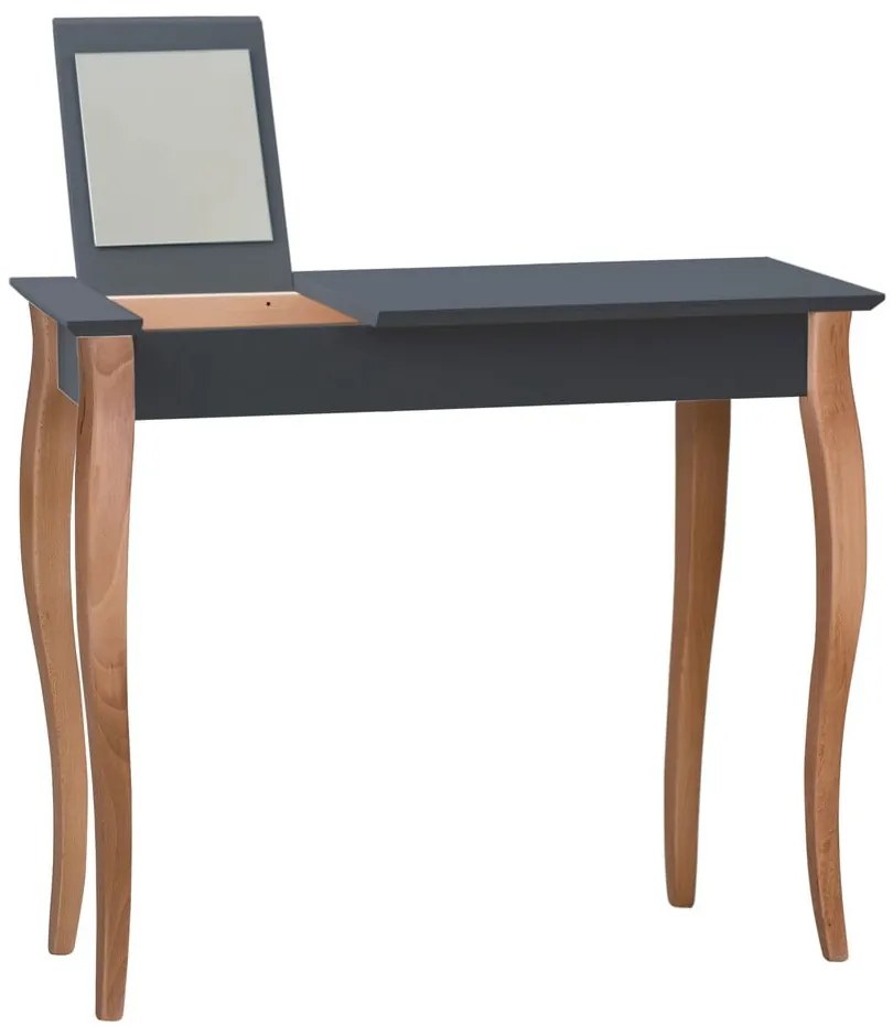 Grafitově šedý toaletní stolek se zrcadlem Ragaba Dressing Table, délka 105 cm