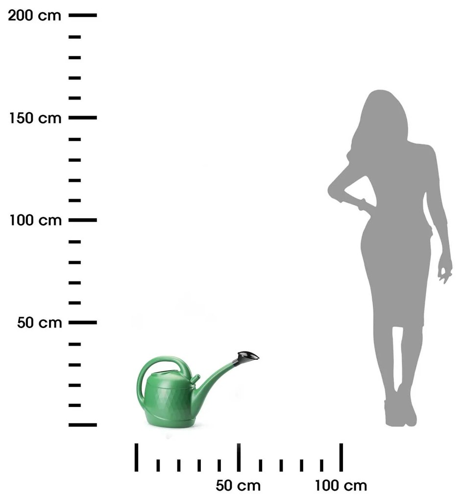 Konev na zalévání Crystal, 10 l, zelená