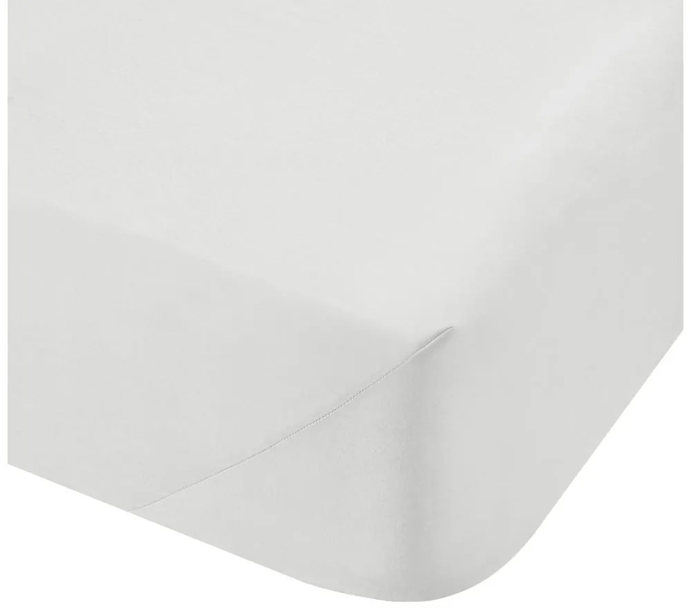 Bílé napínací prostěradlo z bavlněného perkálu 135x190 cm Cotton Percale – Bianca