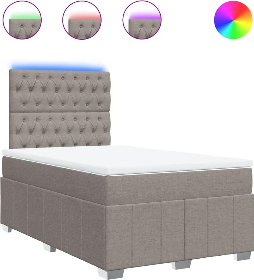 Box spring postel s matrací taupe 120x190 cm textil 3293918