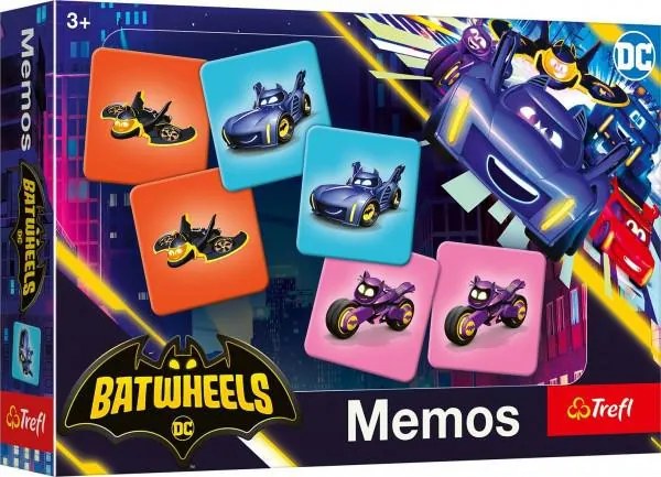 Trefl Pexeso papírové  Batmanův vozový park/Batwheels společenská hra 30 kusů