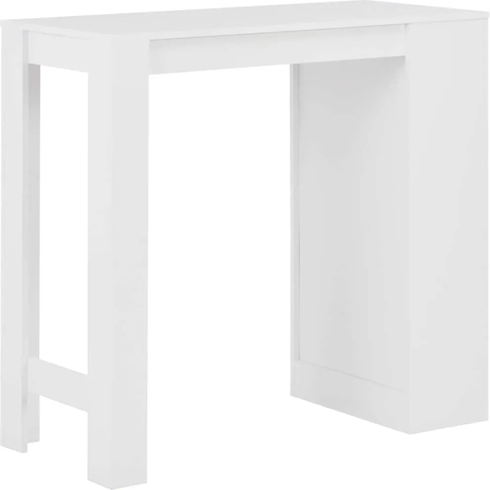 Barový stůl s regálem bílý 110 x 50 x 103 cm 280211