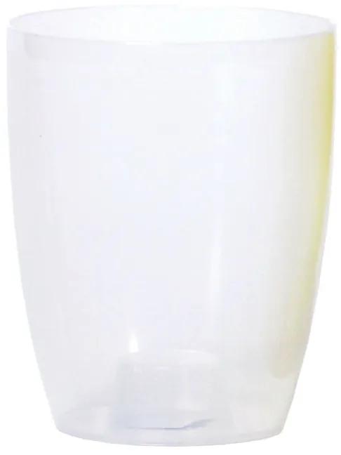 PRO Květináč COUBI ORCHID vysoký bílý transp. mat. 16cm