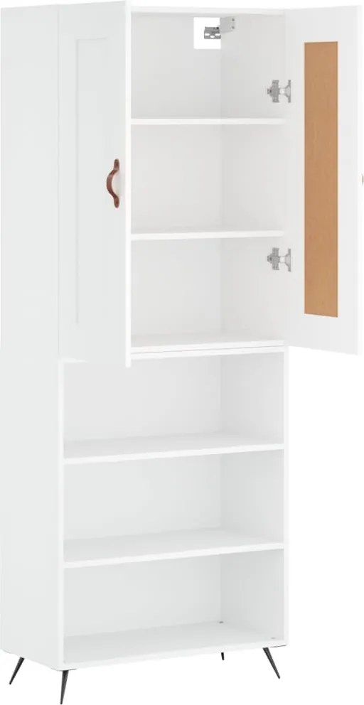 Skříň highboard bílá 69,5 x 34 x 180 cm kompozitní dřevo 3200041
