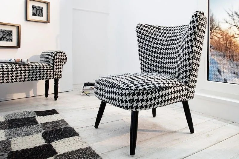 Deflee židle RETRO COCO B&W ZDL35956 70 x 75 x 65 cm
