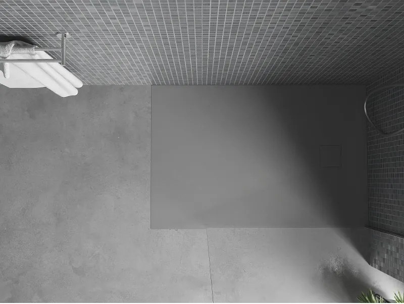 Mexen Bert, SMC obdélníková sprchová vanička 100 x 80 cm, šedá, 4K618010