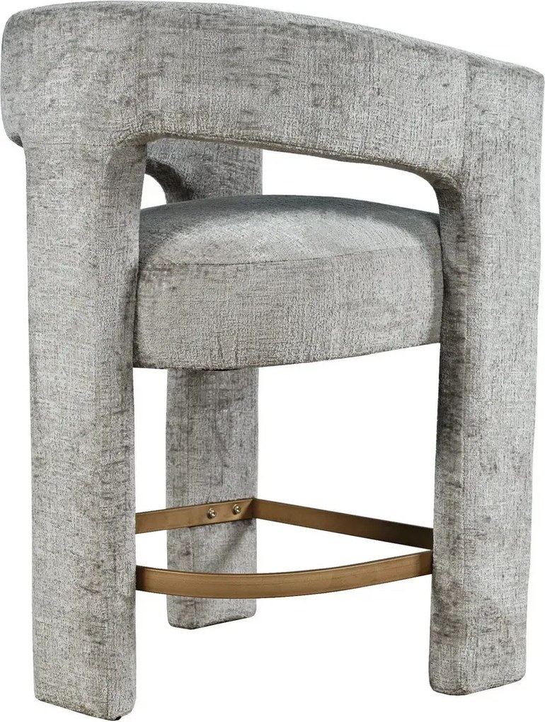 Designová barová židle Leith šedá