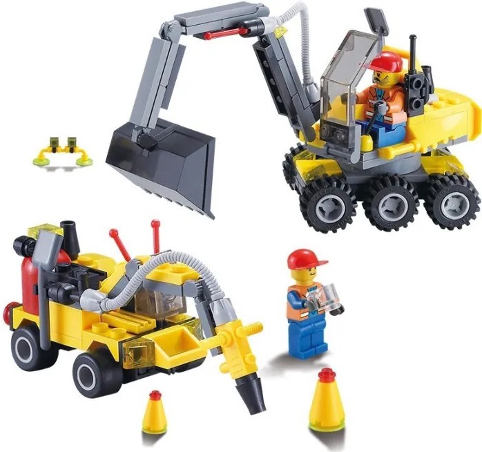 Blocki stavebnice MyCity Stavba bagr a sbíječka typ LEGO 196 dílů