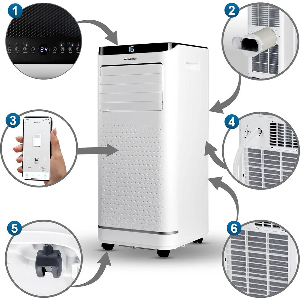 Přenosná klimatizace BD-583, 2600W | Berdsen