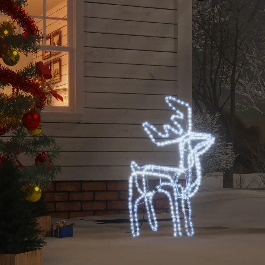 343302 vidaXL Vánoční sob se studenými bílými LED 76 x 42 x 87 cm