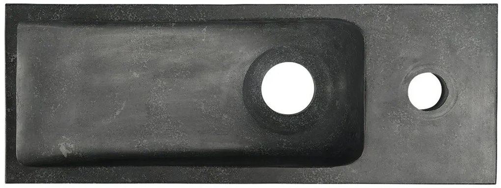Sapho, BLOK kamenné umyvadlo 38x8x14 cm, černý Antracit, 2401-31