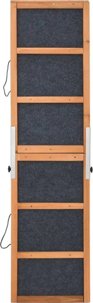 vidaXL Rampa pro psy 120 x 30 cm masivní jedlové dřevo [172419] Barva: Šedá