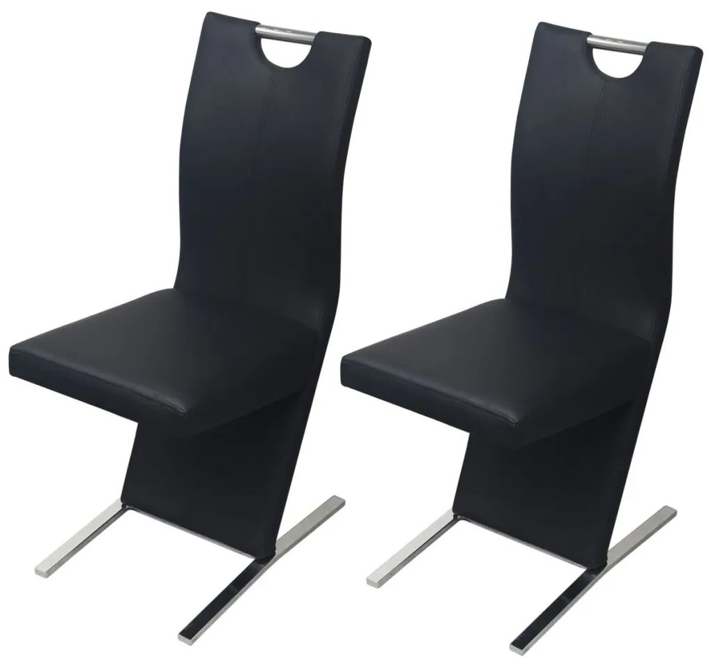 242760 vidaXL Jídelní židle 2 ks černé umělá kůže