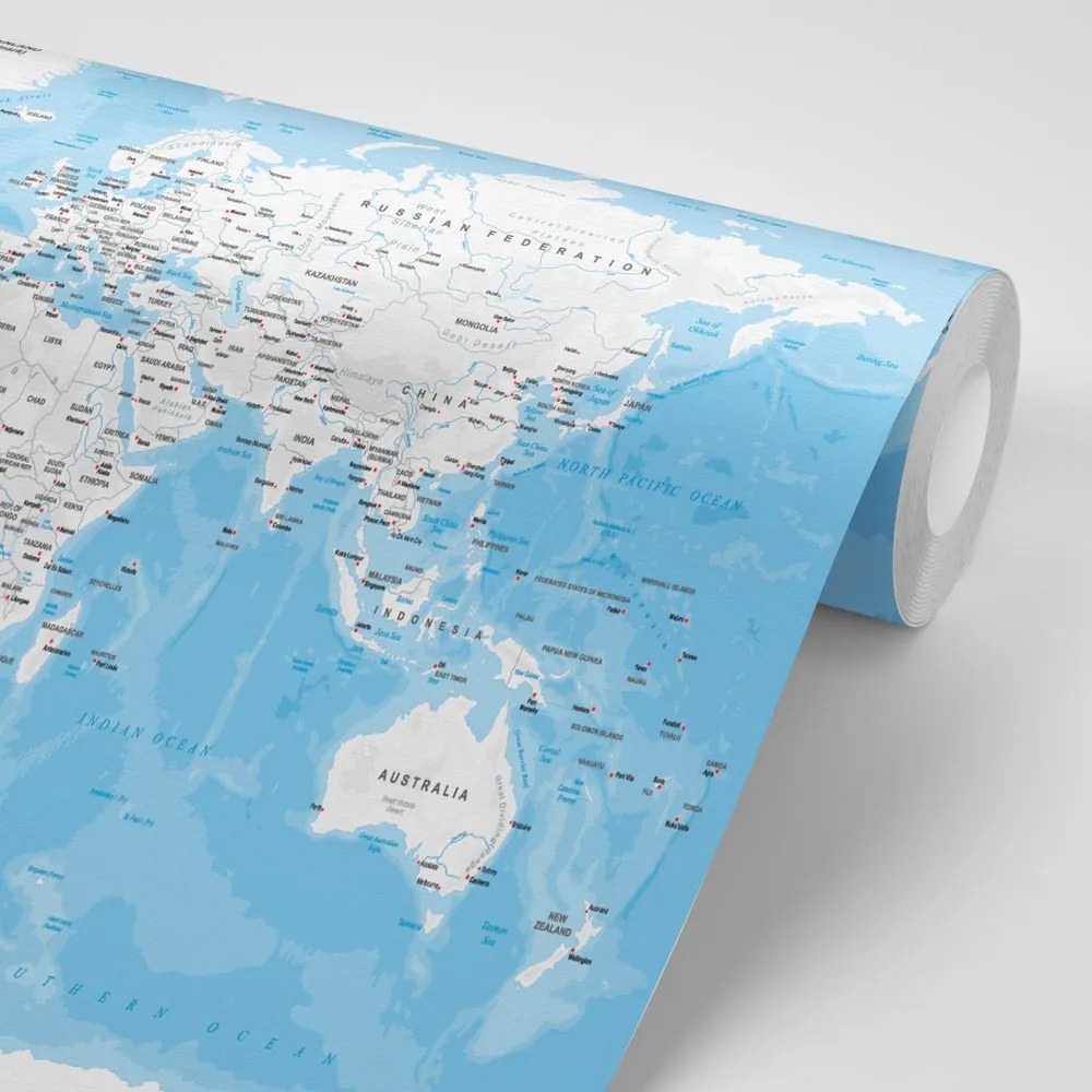 Samolepící tapeta stylová mapa světa