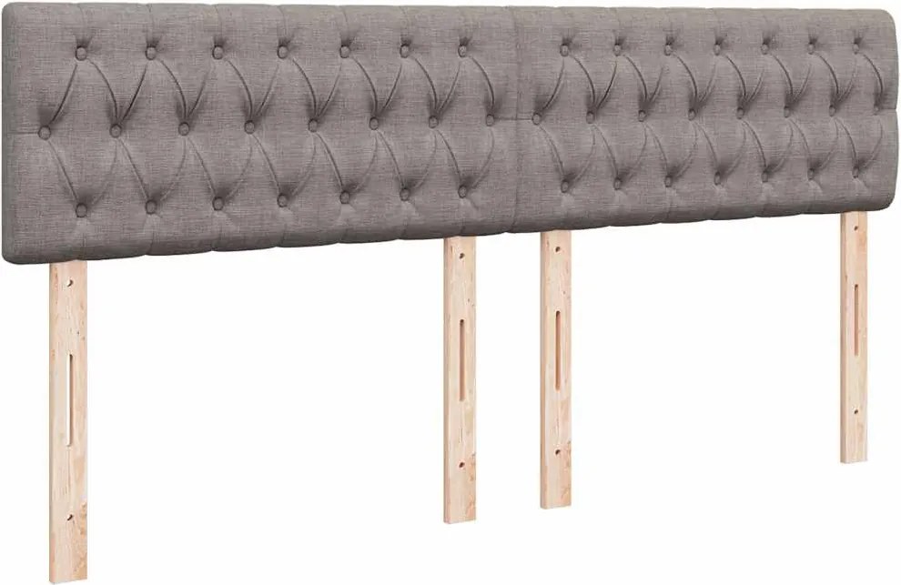 Box spring postel s matrací taupe 200x200 cm textil 3287574