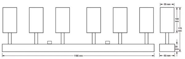Bodové svítidlo FARGO 6xGU10/30W/230V bílá