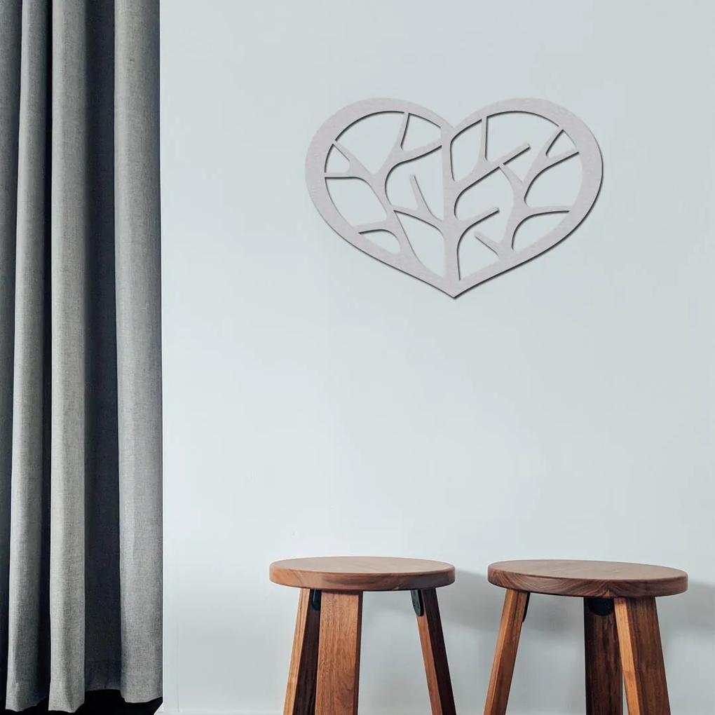 dřevo života Dřevěné srdce - STROM Barevný vzor: Bílá, Rozměry (cm): 60x40