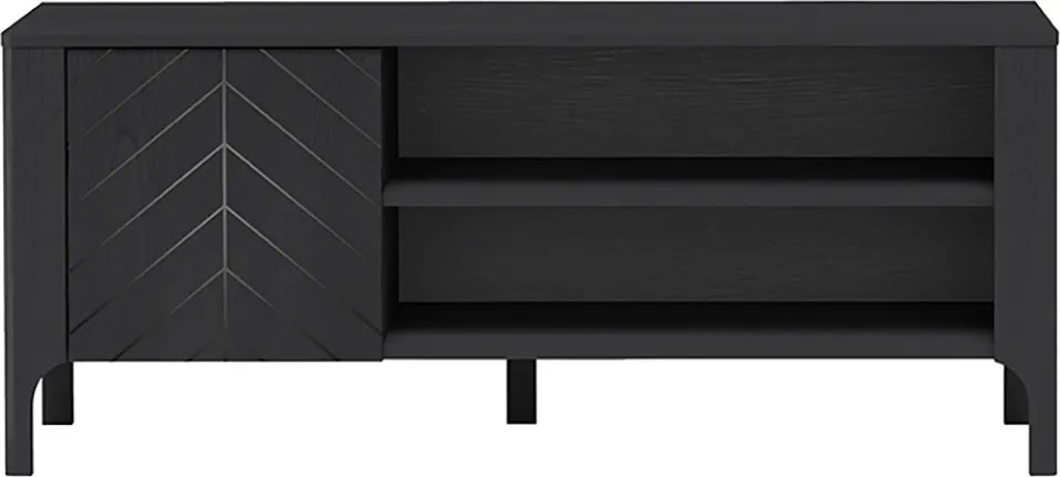 TV stolek MALUMI MM-6 | s policemi | 135 cm | černá