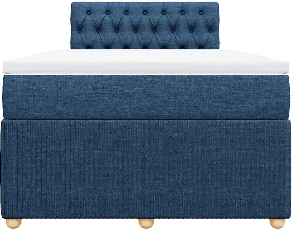 Box spring postel s matrací modrá 120x200 cm textil 3287436