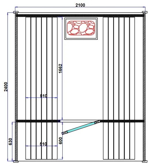 BPS-koupelny Finská zahradní sudová sauna panoramatická 210x240, 4-6 osob
