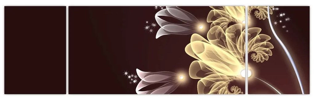 Obraz - Zářivé květiny (170x50 cm)