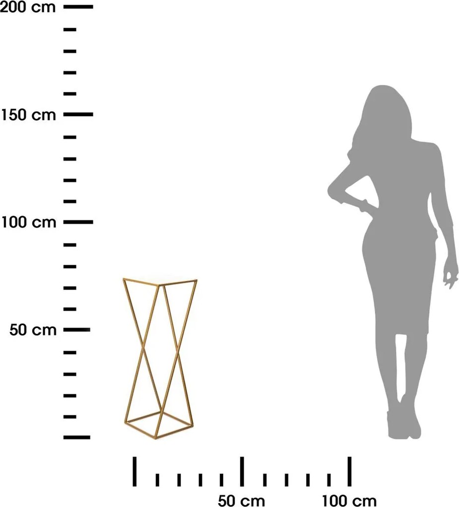 STOJAN NA KVĚTINÁČ LOFT4 70X24X24 CM ZLATÁ